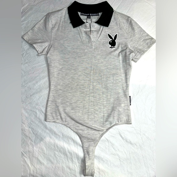 Missguided | Tops | Playboy Misguided Collar Logo Bodysuit | Poshmark